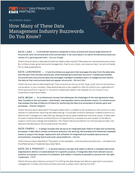 Data Management Buzzwords: How Many Do You Know? – First San Francisco ...